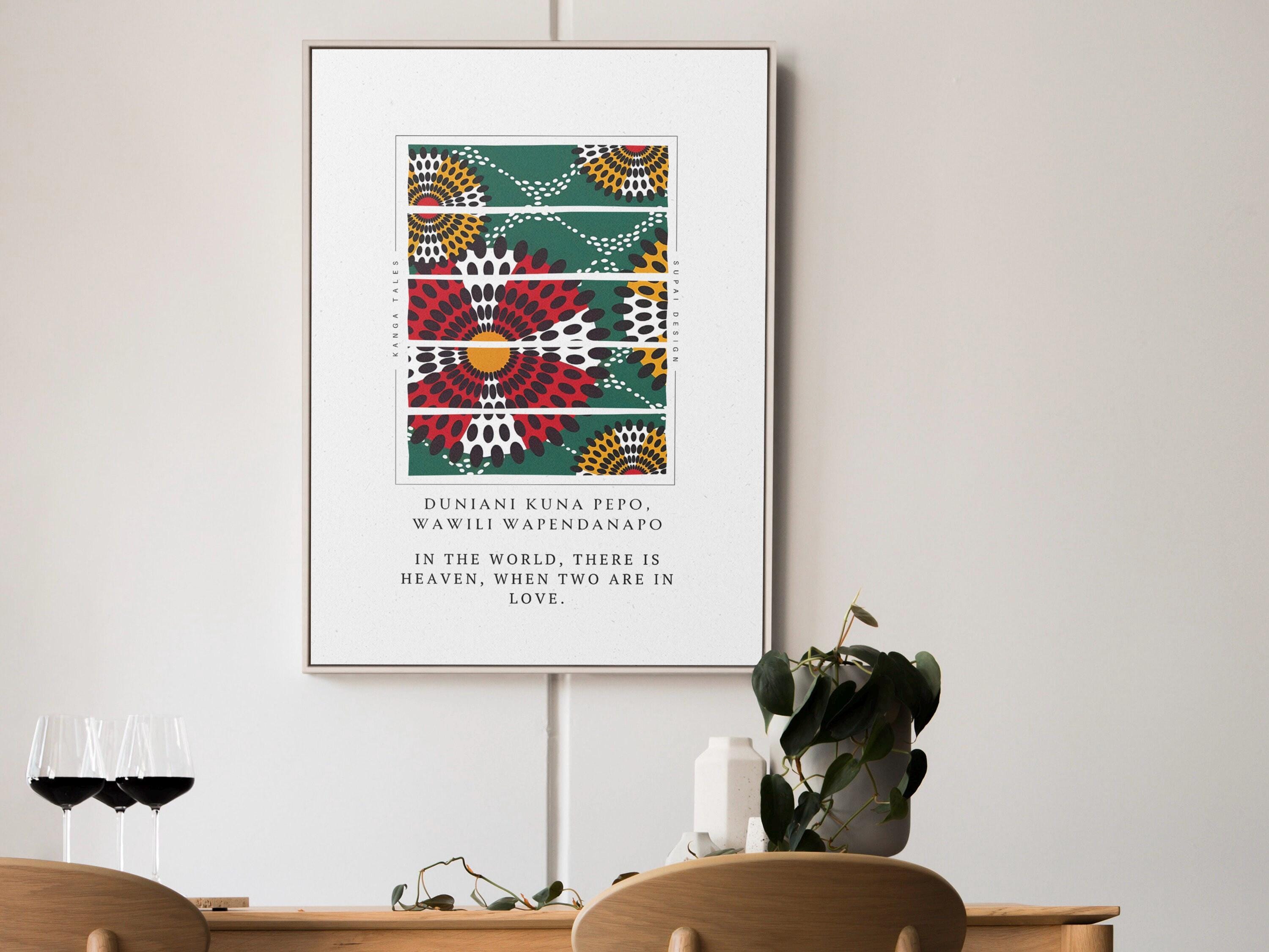 Wapendanao Wall Art, Kanga Tales Poster, African Fabric, Kitenge Design ...