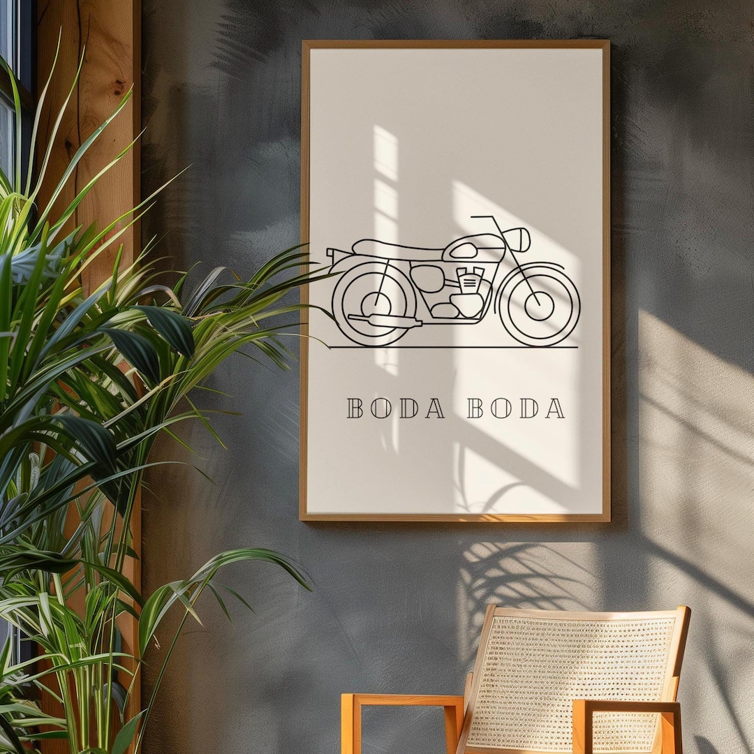 Boda Boda Wall Art, Motorcycle Poster, Travel Print, Tanzania Travel ...