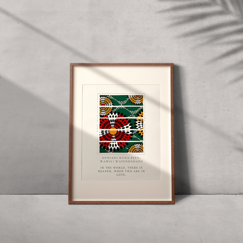 Wapendanao Wall Art, Kanga Tales Poster, African Fabric, Kitenge Design ...