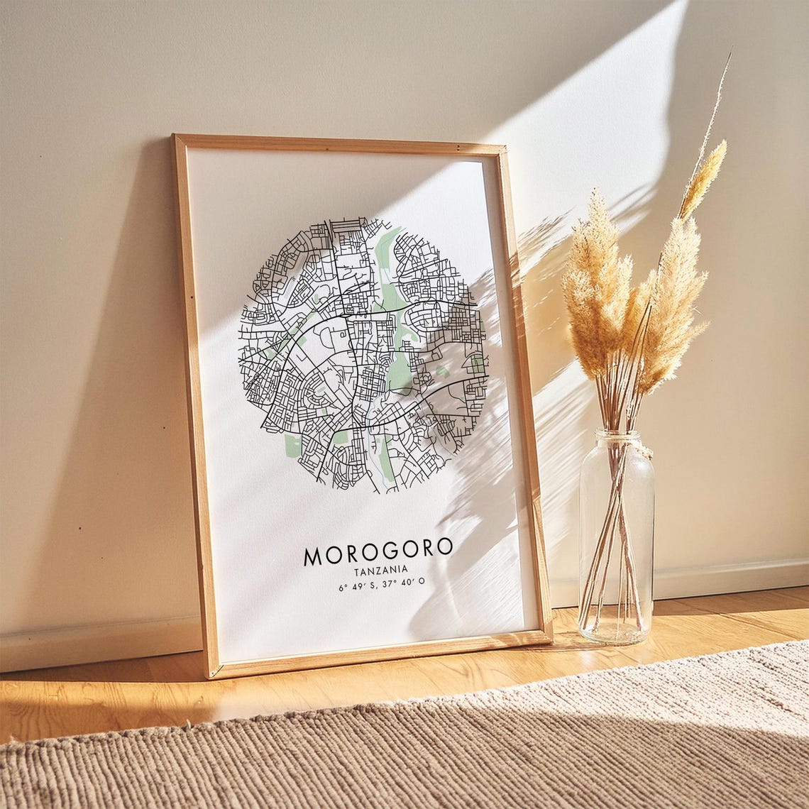 Morogoro Map, Tanzania Street Map, Africa City Map, Modern Africa Map ...