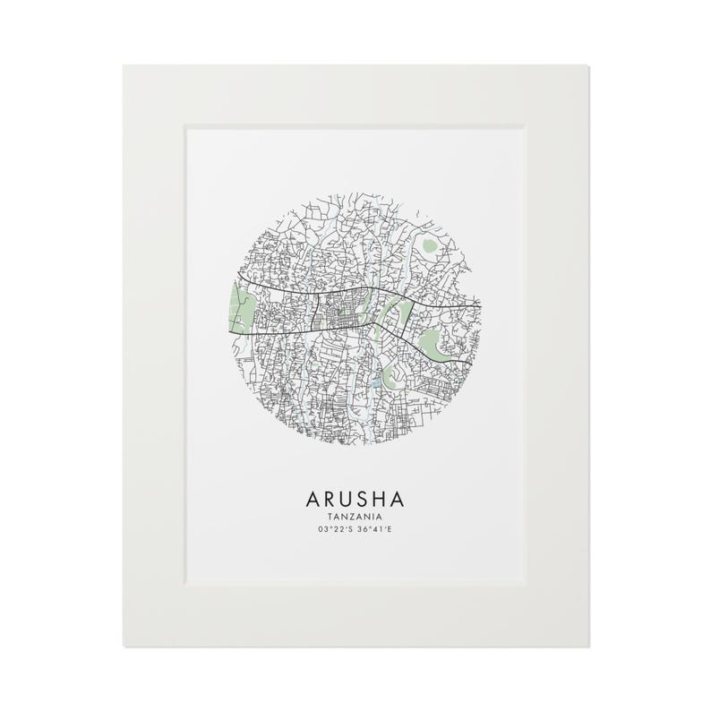 Arusha Map, Tanzania City Map, Africa Street Map, Arusha Poster ...
