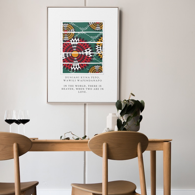Wapendanao Wall Art, Kanga Tales Poster, African Fabric, Kitenge Design ...