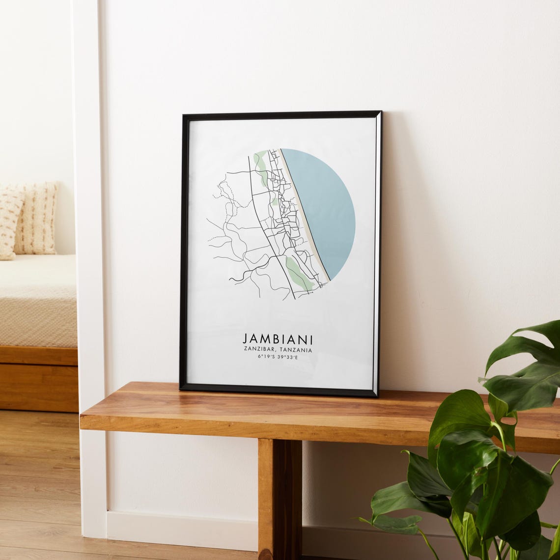 Jambiani Map, Zanzibar Street Map, Tanzania City, Africa City Map ...