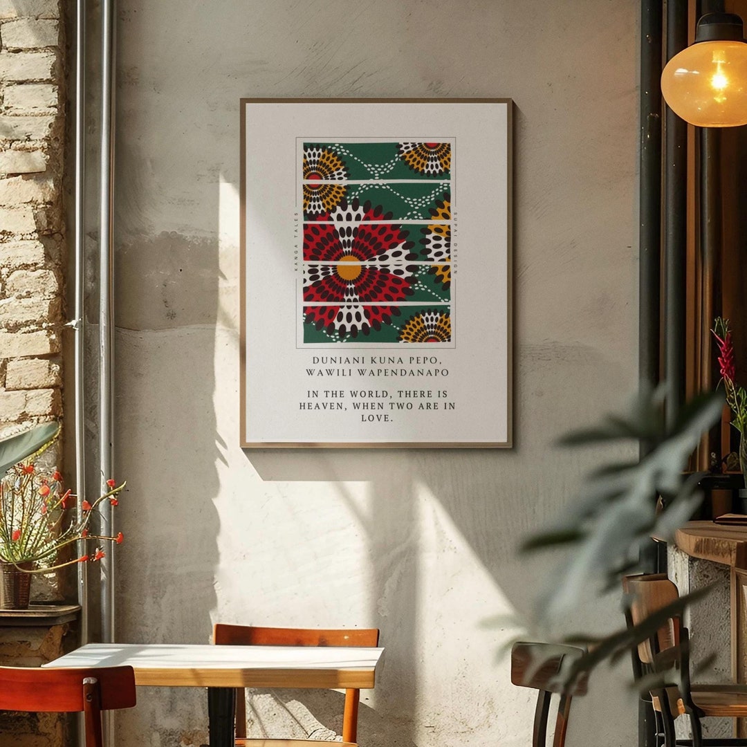 Wapendanao Wall Art, Kanga Tales Poster, African Fabric, Kitenge Design ...
