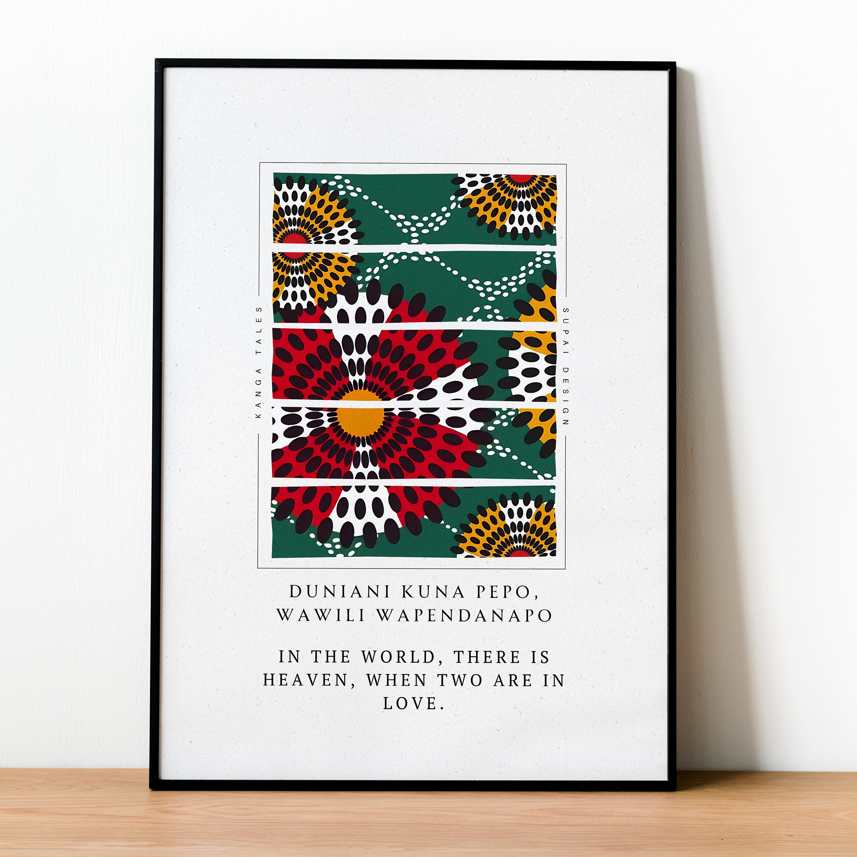 Wapendanao Wall Art, Kanga Tales Poster, African Fabric, Kitenge Design ...