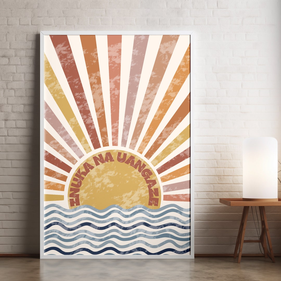 Sunrise “inuka Na Uangaze” Wall Art, Rise and Shine, Swahili Quote ...