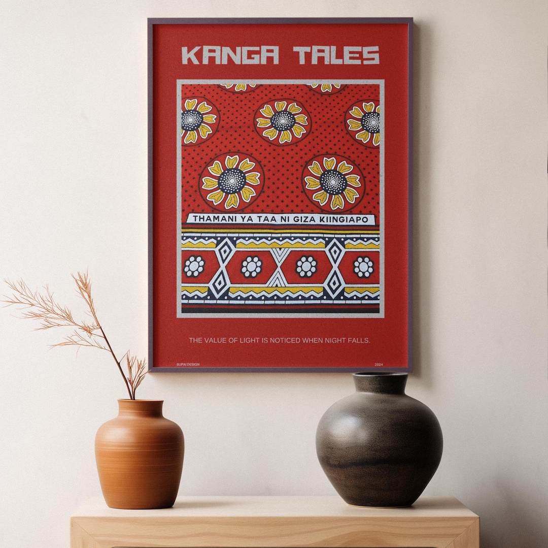 Kanga Tales Wall Art, Swahili Quote Poster, African Proverb, Tanzania ...
