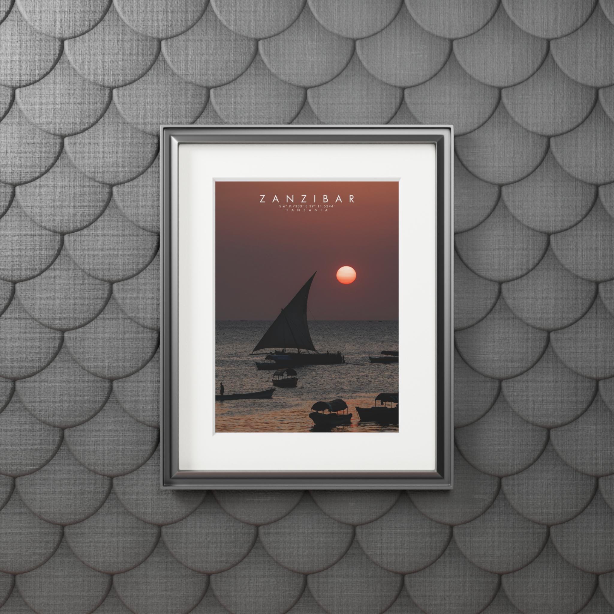 Zanzibar Dhow Poster, Sunset Wall Art, Zanzibar, Tanzania, Ocean ...