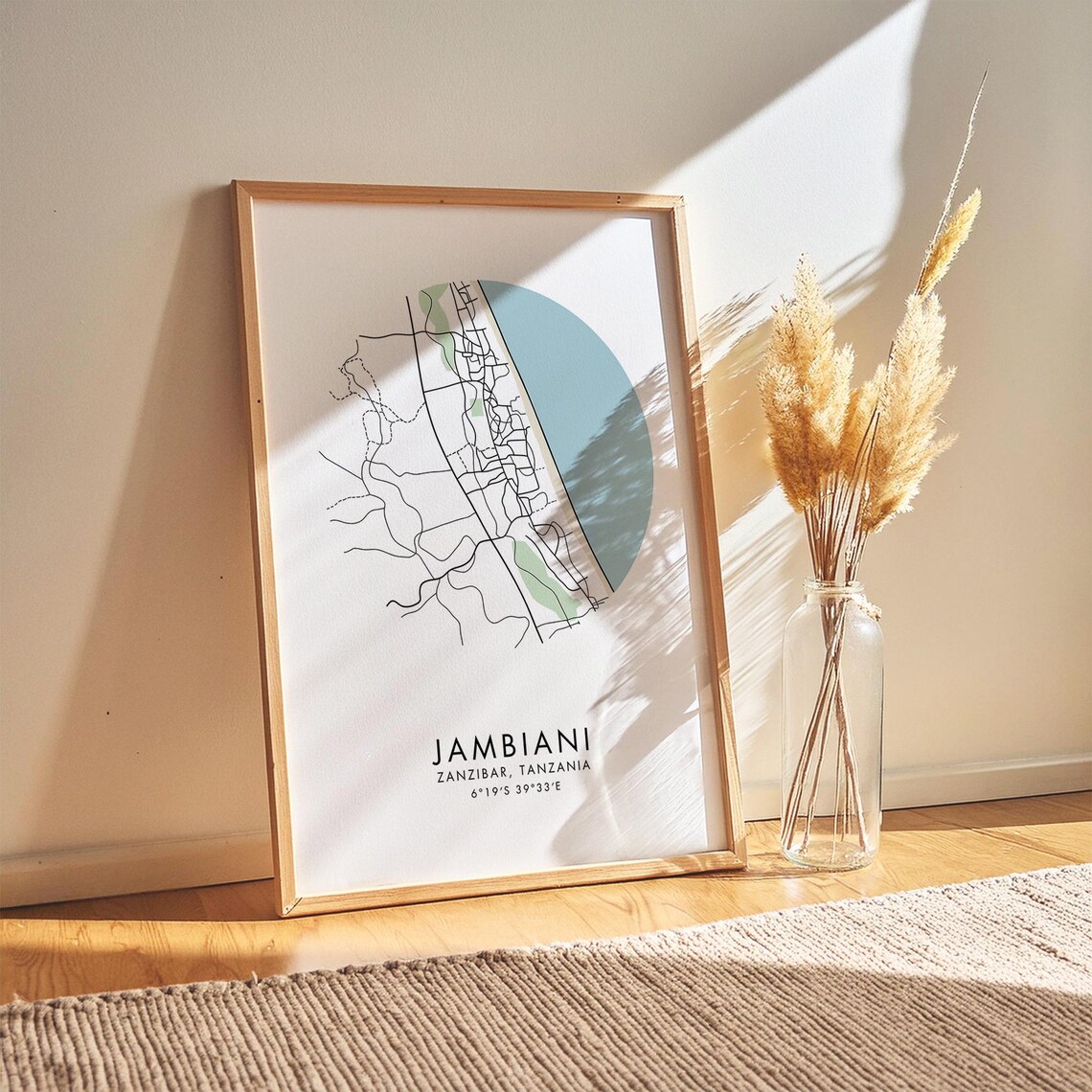 Jambiani Map, Zanzibar Street Map, Tanzania City, Africa City Map ...