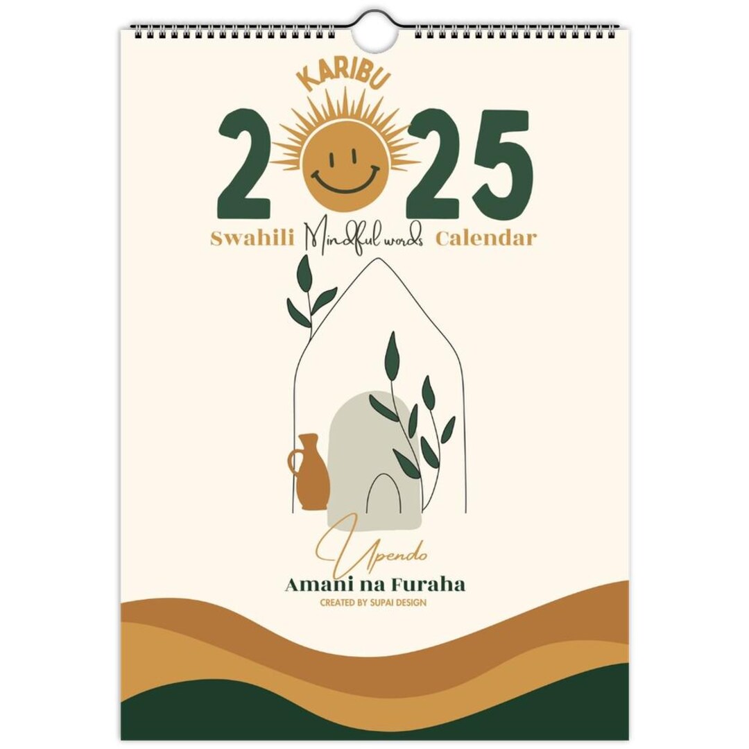 Wall Calendar 2025, Swahili Calendar, Travel Tanzania Calendar, Swahili ...
