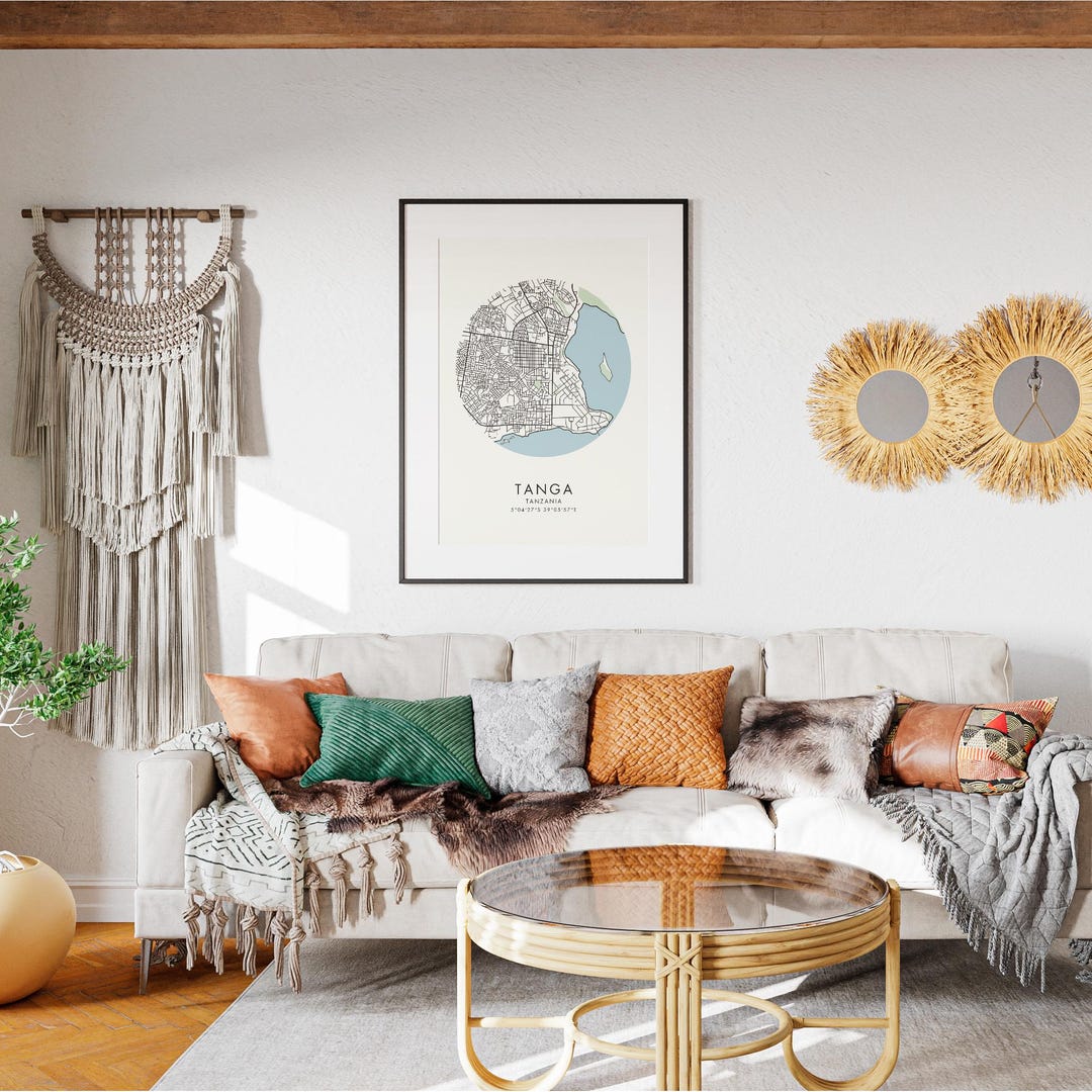 Tanga Map, Tanzania Street Map, Africa City Map, Modern Africa Map ...