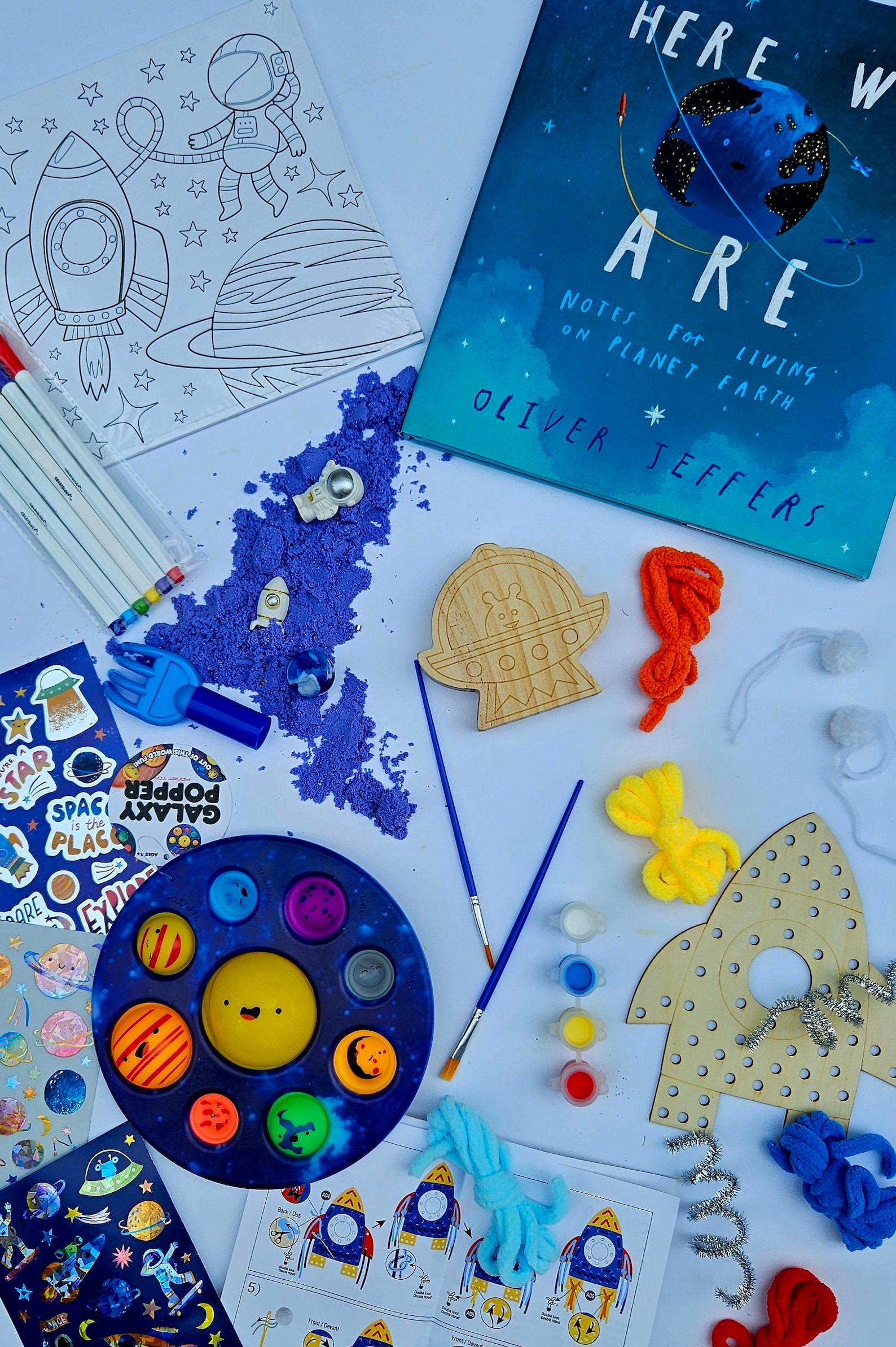 Kids Space Activity Box: Book, Craft, Sensory Sand Kit - Etsy