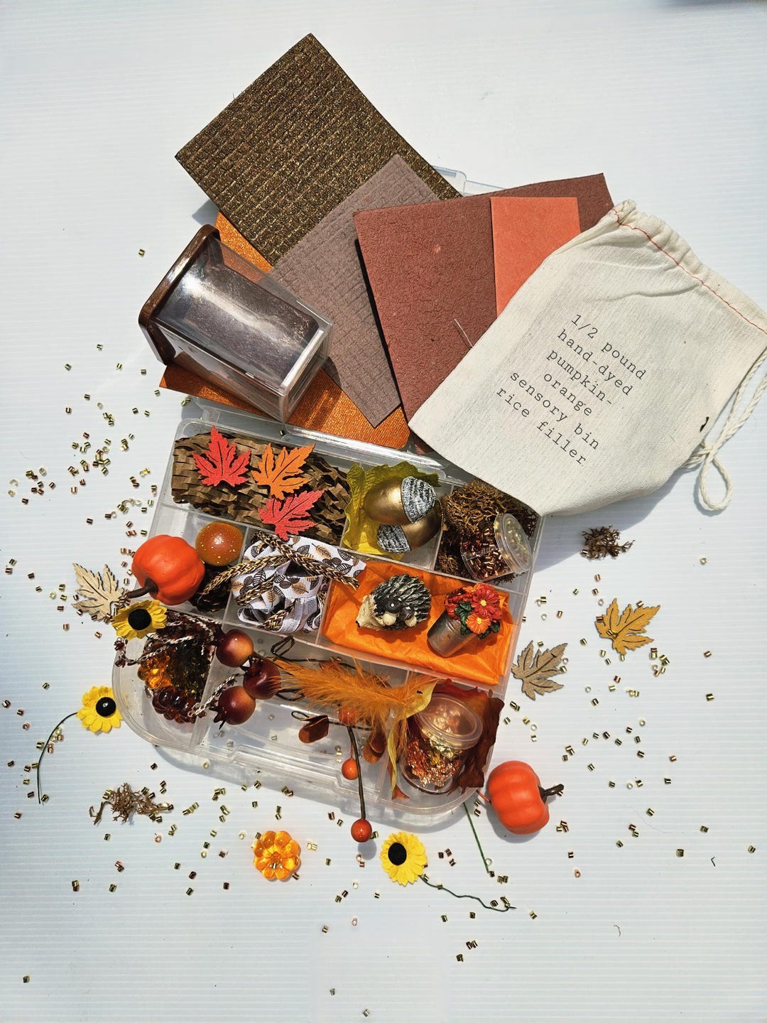 Fall Sensory Kit for Older Kids: Autumn Rice, Dough & Collectibles - Etsy