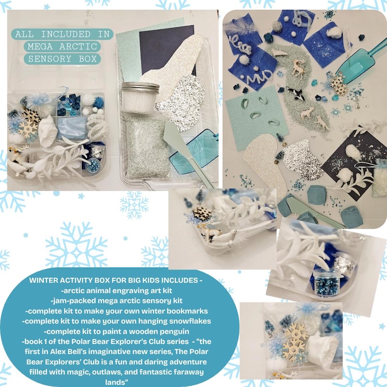 Arctic Fun Activity Box: Kids' Sensory Play Dough Kit & Book - Etsy