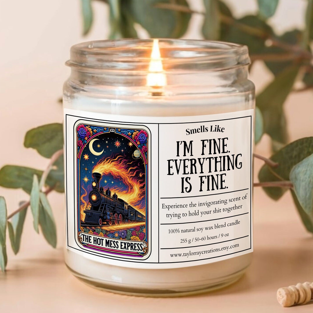 Hot Mess Express Tarot Candle Gifts for Her Gifts for Him Witchy Candle ...