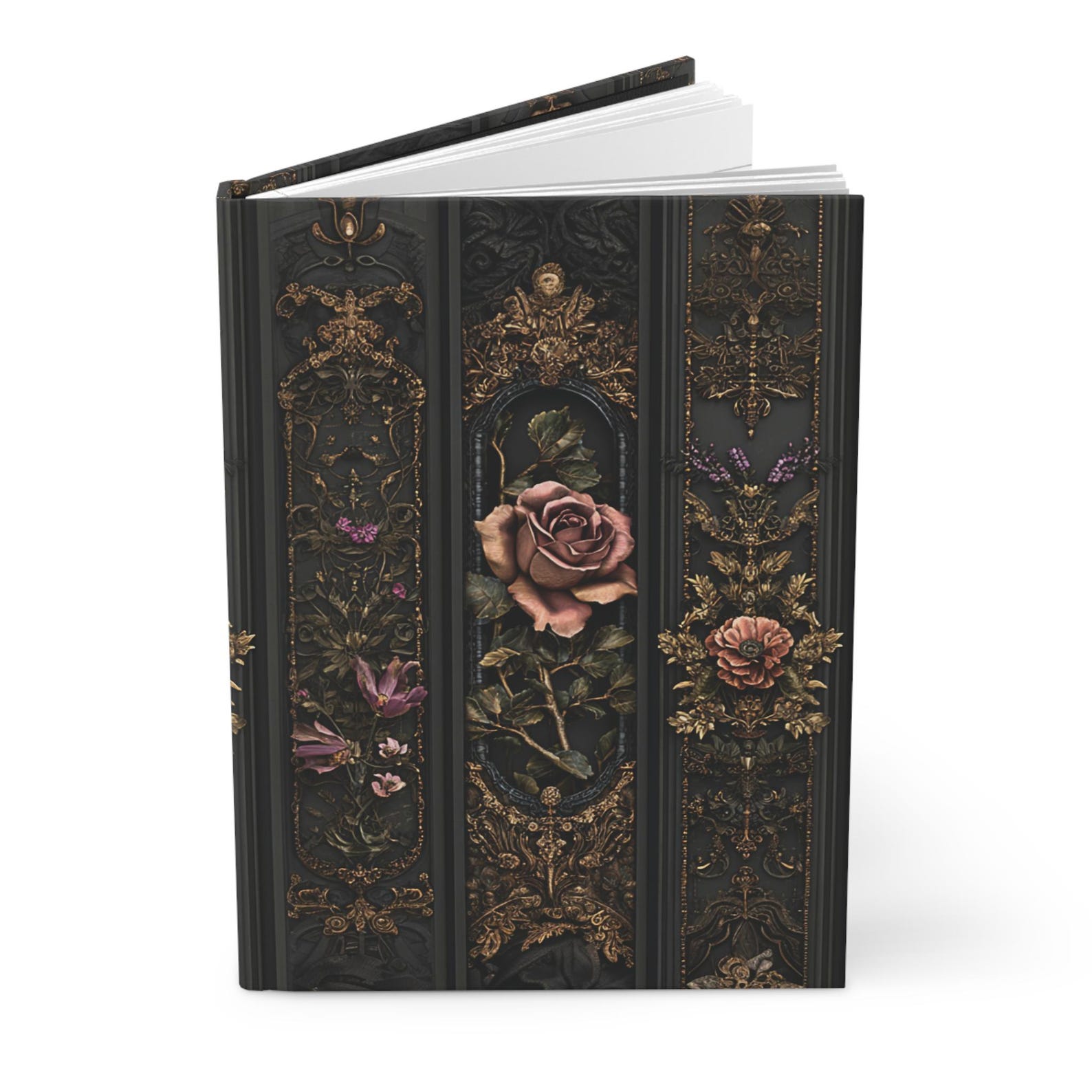 Dark Gothic Witchcore Floral Hardcover Journal Victorian Castlecore ...