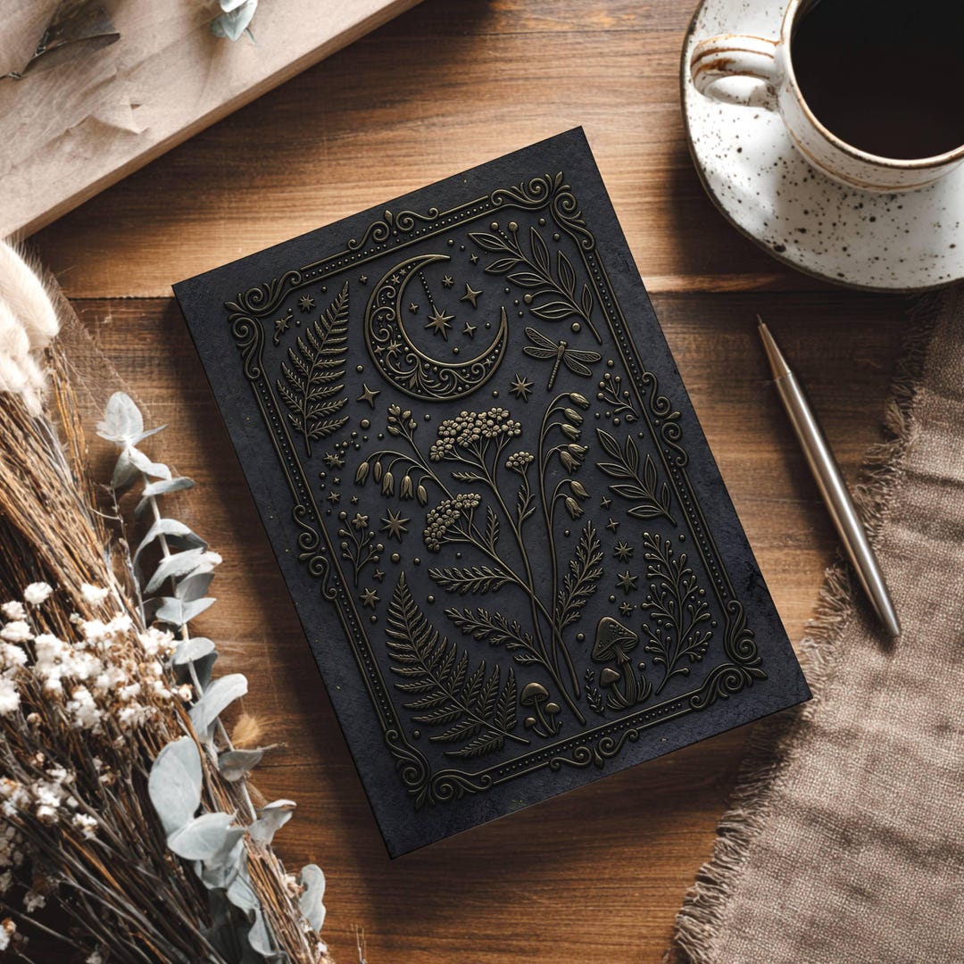 Dark Academia Botanical Journal, Celestial Nature Writing Notebook ...