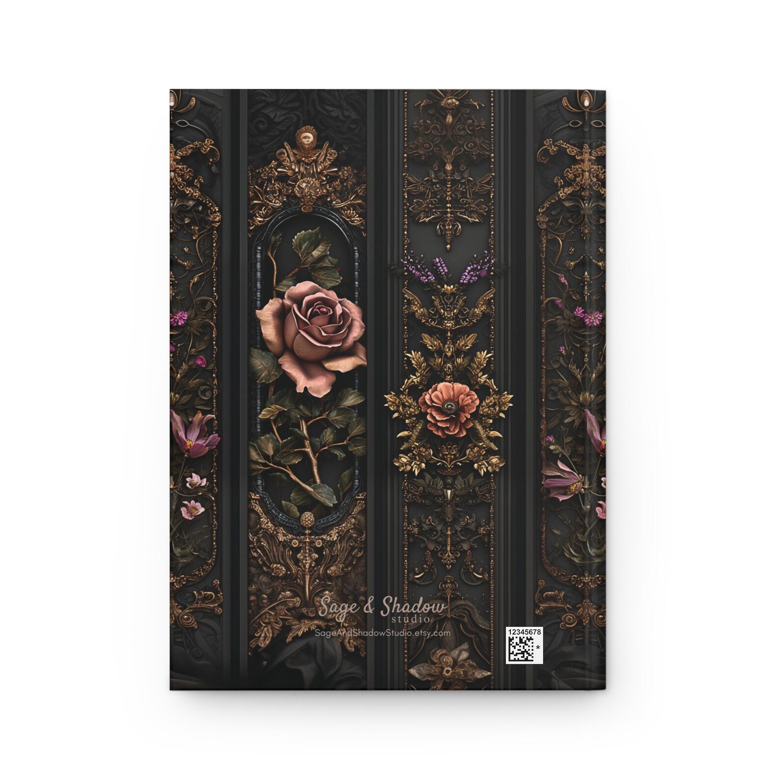Faux Embossed Witchcore Castlecore Journal Dark Academia Flowers Sword ...