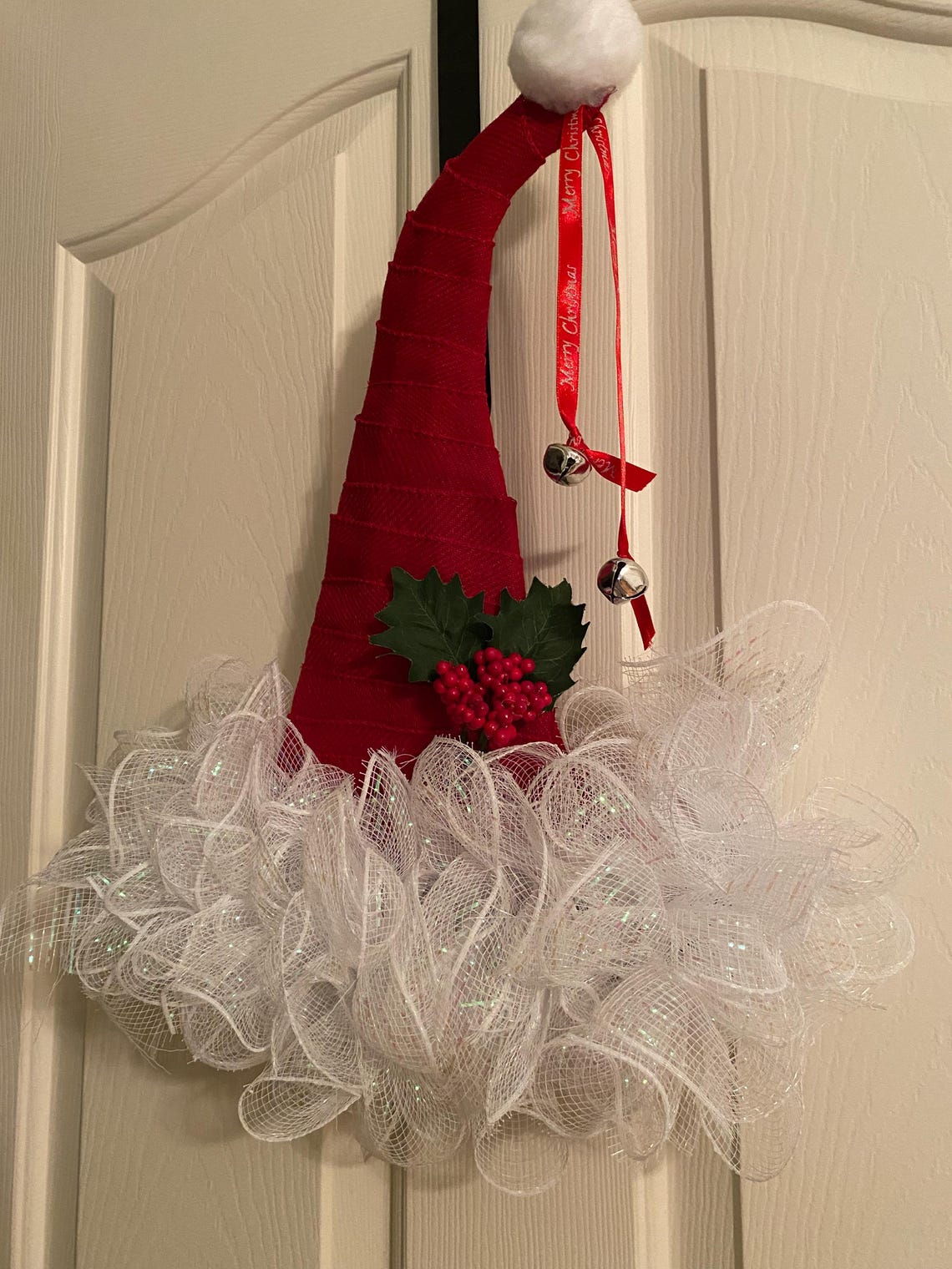Santa Hat Wreath - Etsy