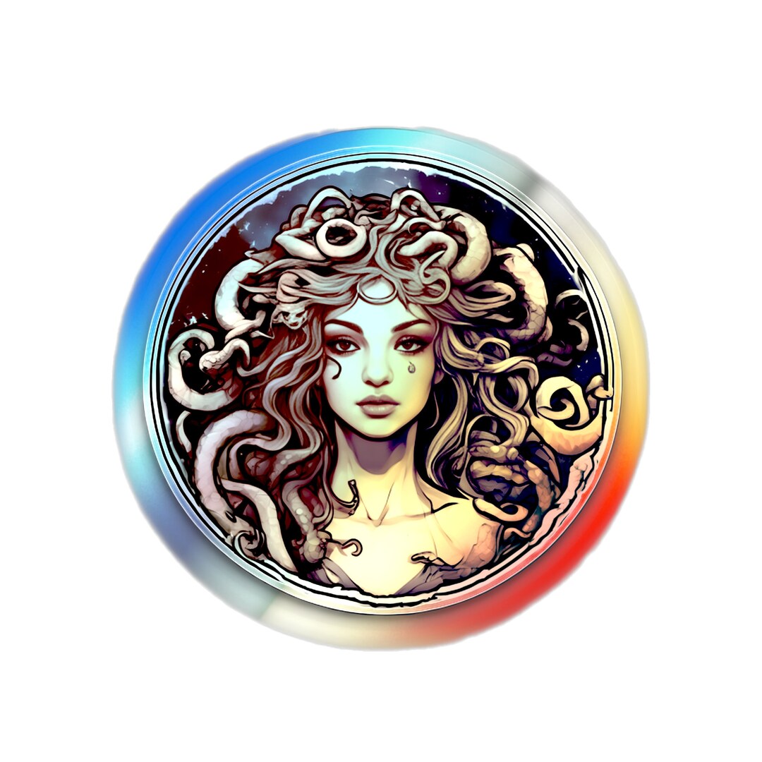 Cursed Gorgon Holographic Die-cut Stickers - Etsy