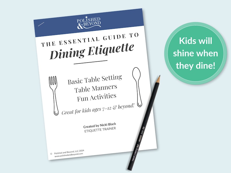 Dining Etiquette Guide - Etsy