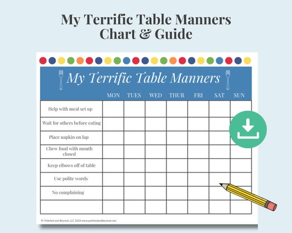 Polite Words Chart For Kids