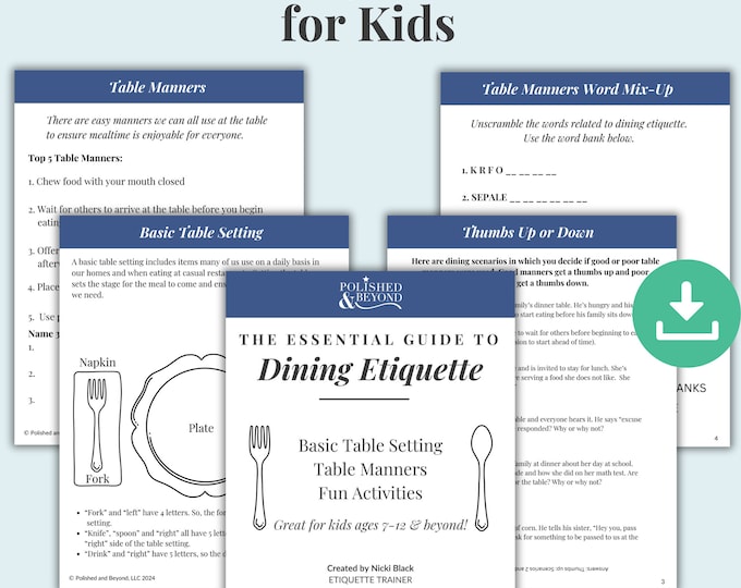 Editable Table Manners, Table Manners, Table Manners Etiquette, Habit Training Printable, Kids ...