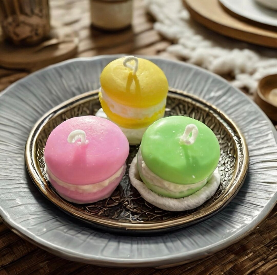 Macaron Candle | Dessert Candle | Food Candle | Holiday Candle Gift ...