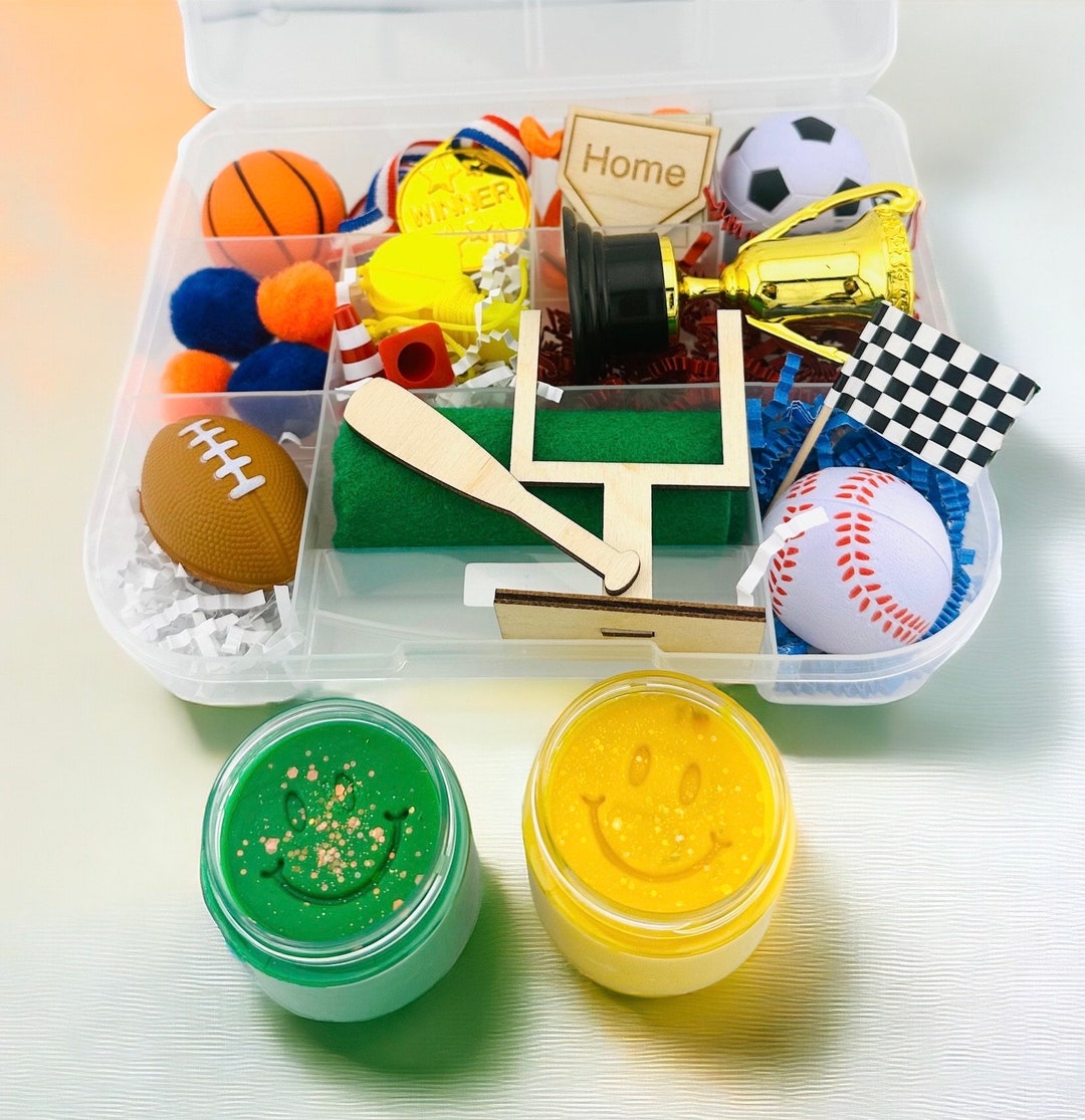 Sports Activity Sensory Kits, Baseball Play Dough Bin, Football Busy ...