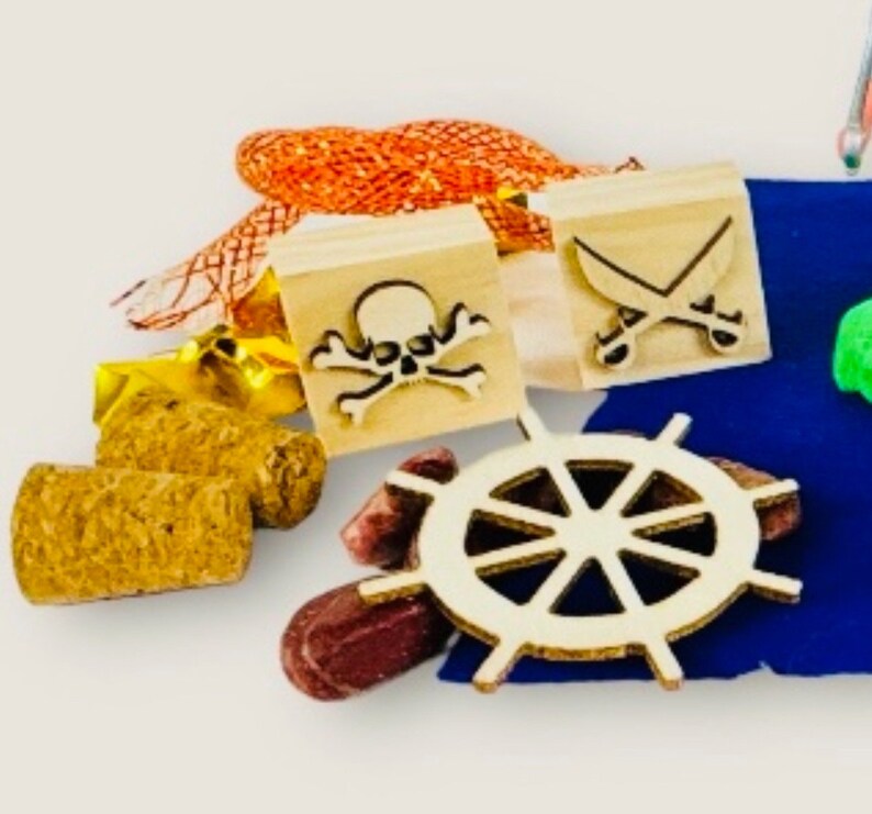 Pirate Sensory Kit, Pirate Play Dough Kit, Pirate Themed Activity Bin ...