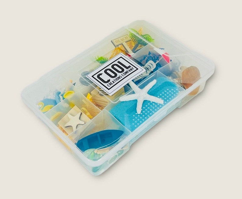 Beach Day Sensory Kit, Play Dough Ocean Busy Box, Kids Sandcastle Toy ...