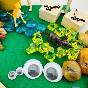 Dinosaur Play Dough Kit, Dinosaur Sensory Bin, Archaeology Busy Box ...
