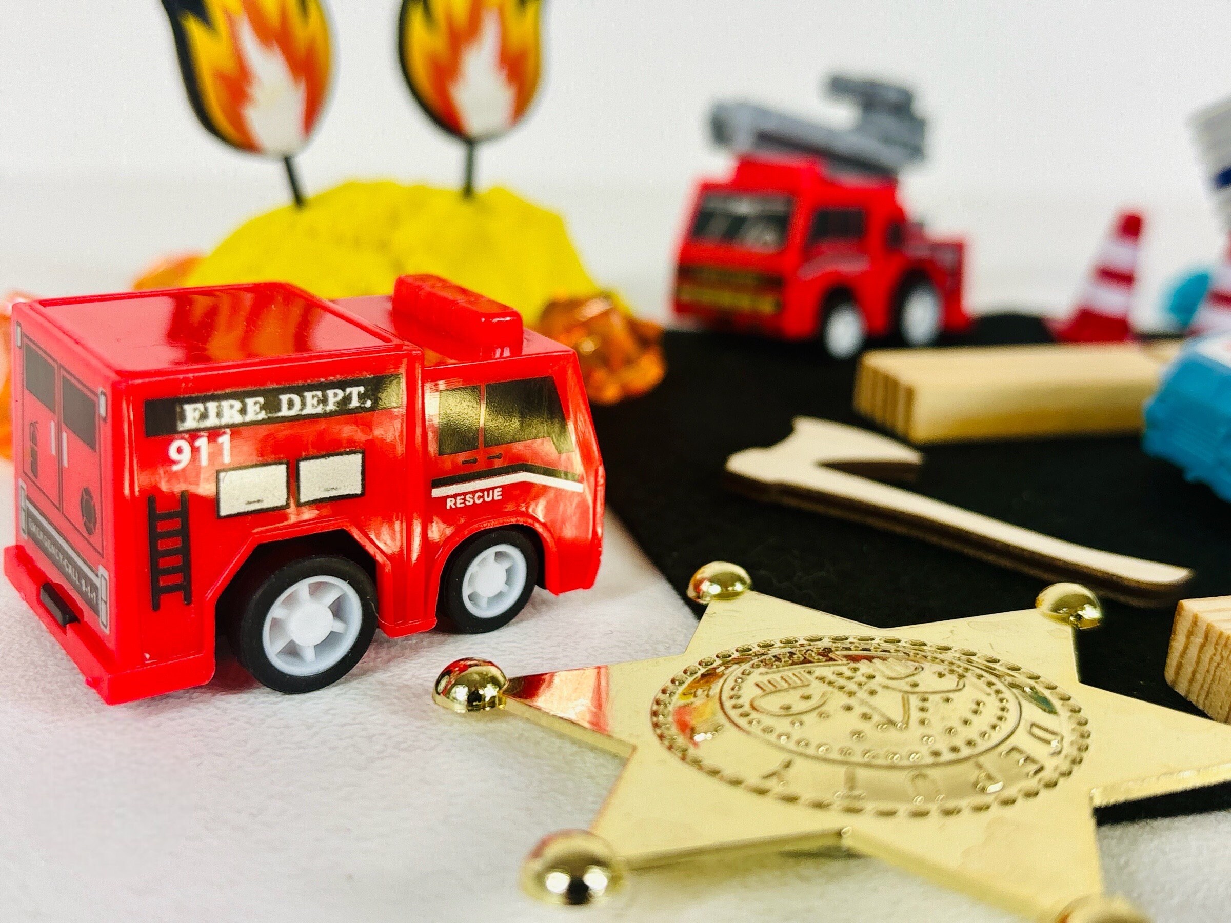 Rescue Team Sensory Kit, Fireman Play Dough Kit, First Responder Busy ...