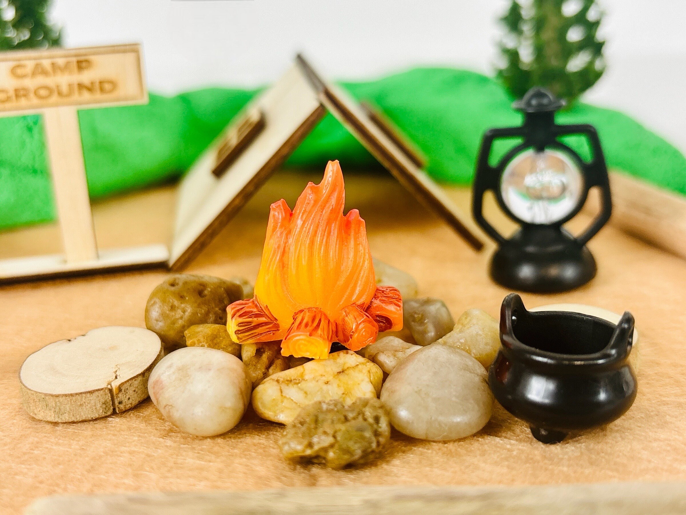 Camping Sensory Bin, Play Dough Camping Kit, Camping Busy Box ...