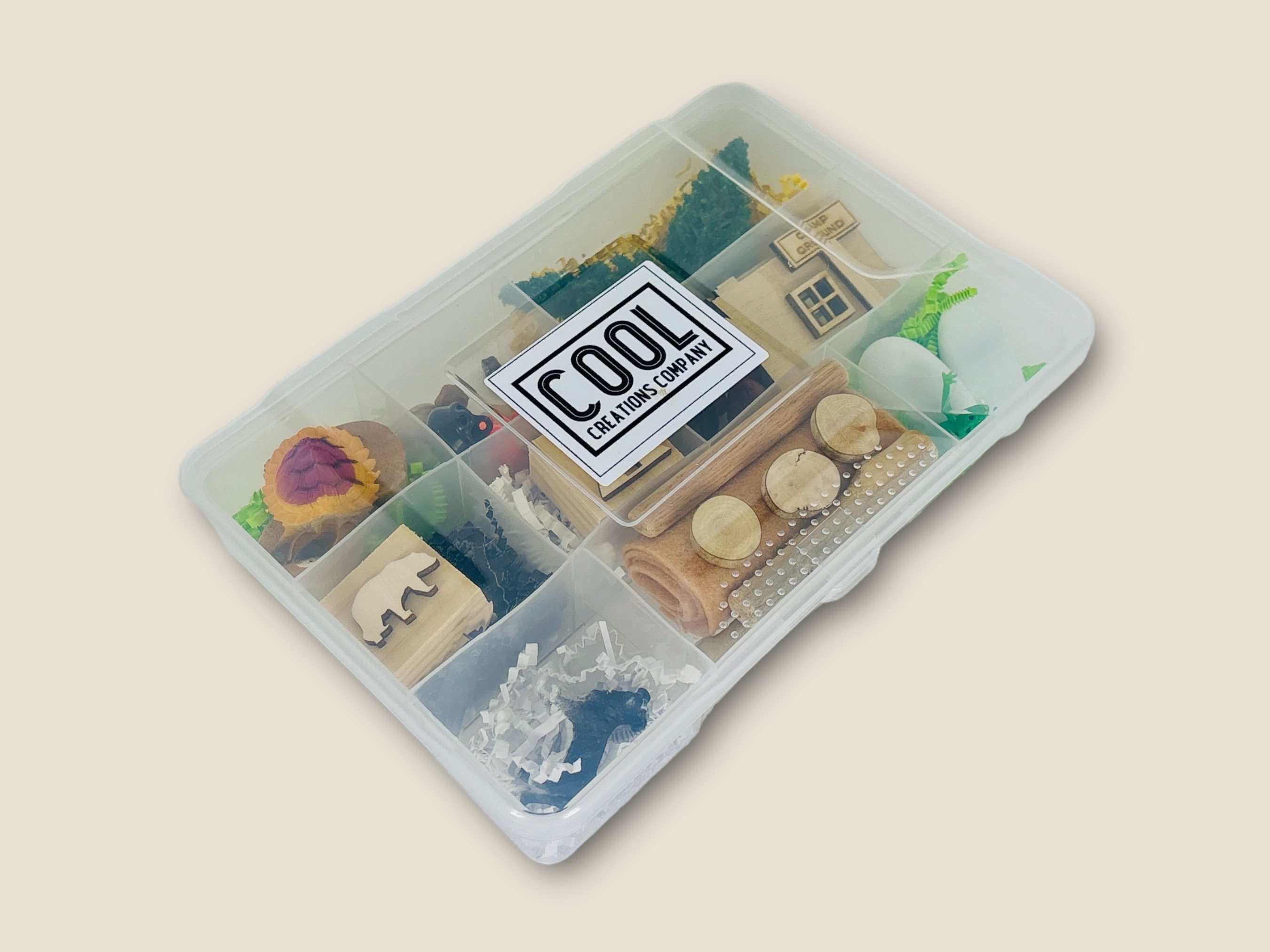 Camping Sensory Bin, Play Dough Camping Kit, Camping Busy Box ...