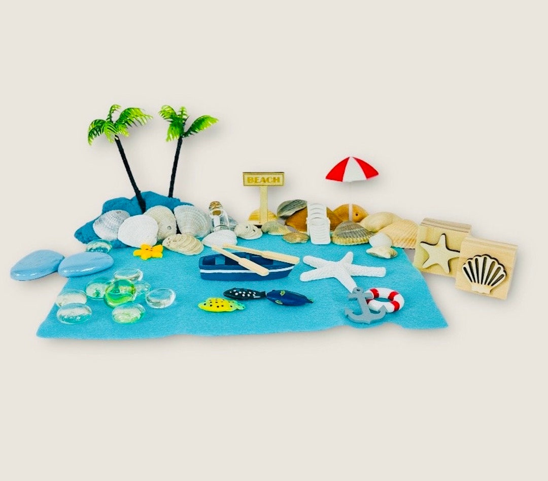 Beach Day Sensory Kit, Ocean Play Set, Kids Sandcastle Toy, Summer ...