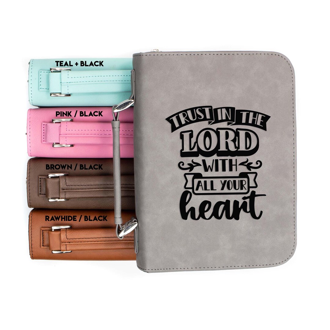 Trust in the Lord With All Your Heart Faux Leather Bible Cover ...