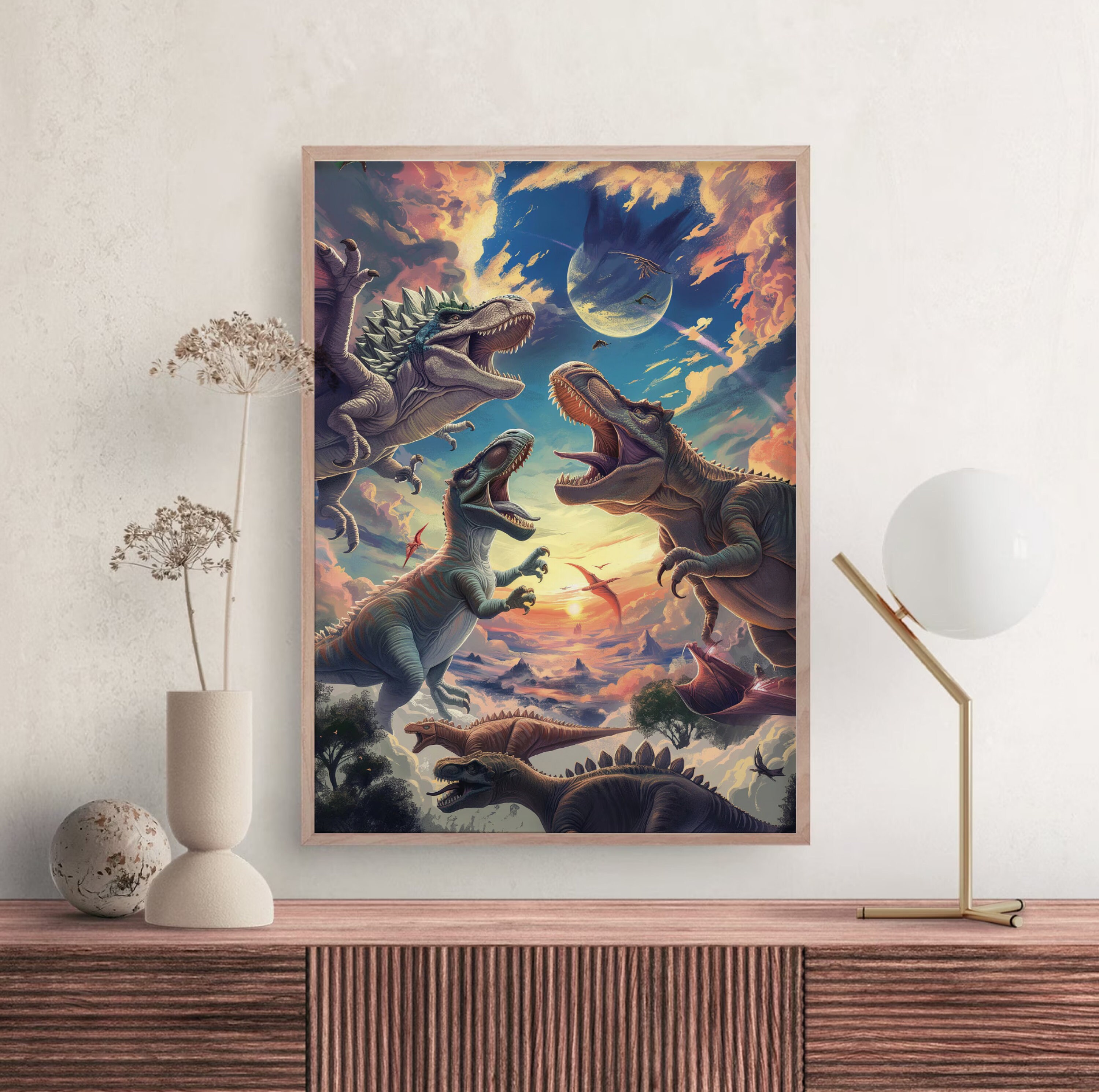 Canvas Poster Wanddeko Jurassic Parc Dinosaur Printable Wall Art ...