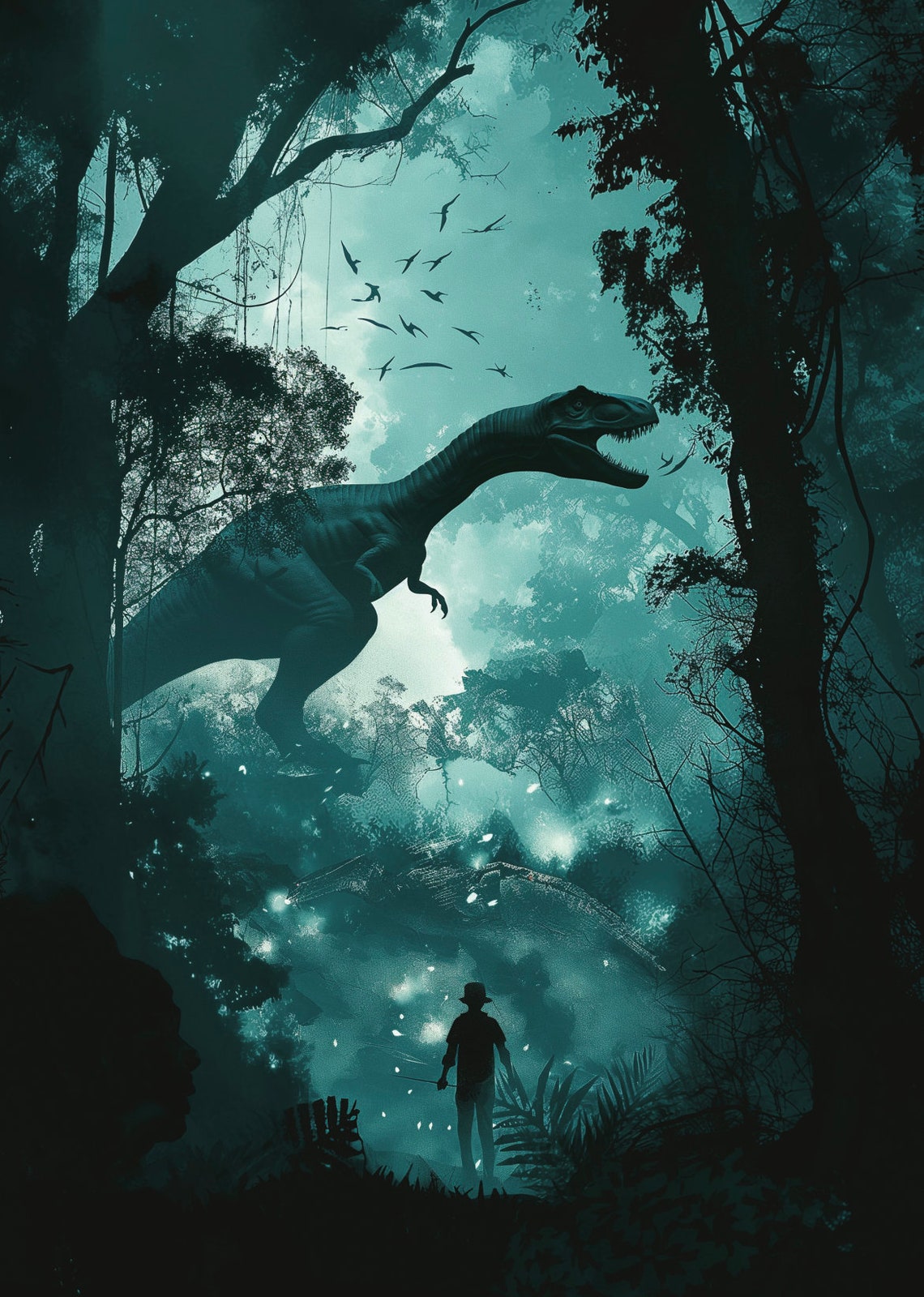Canvas Poster Wanddeko Jurassic Parc Dinosaur Printable Wall Art ...