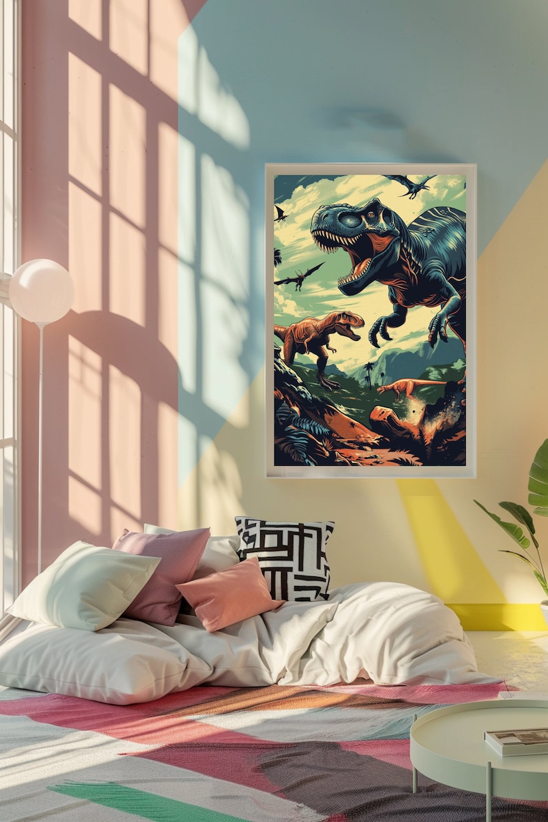 Canvas Poster Wanddeko Jurassic Parc Dinosaur Printable Wall Art ...