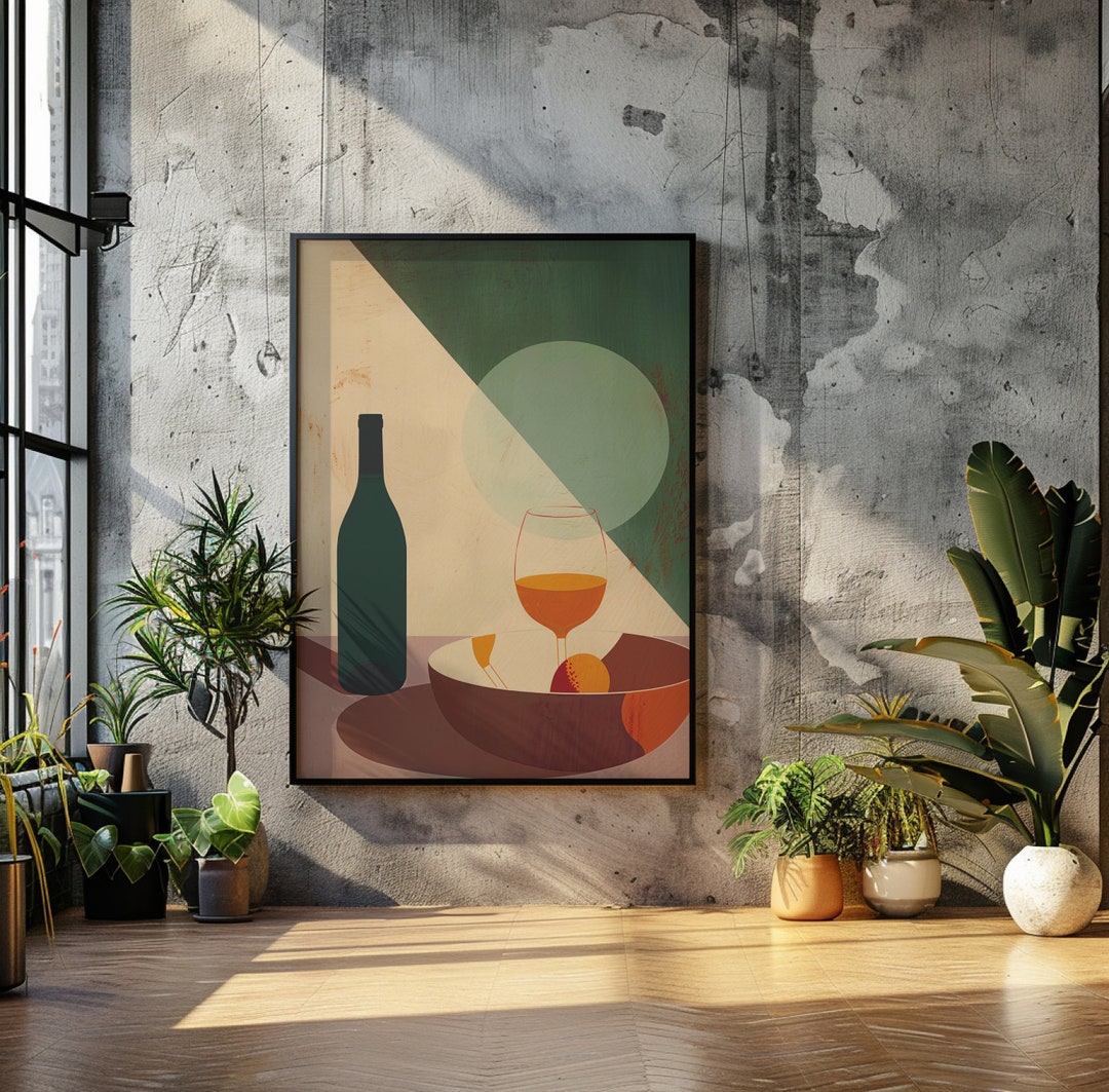 Poster Wanddeko Bottled Wine Printable Wall Art Instant Download JPG ...