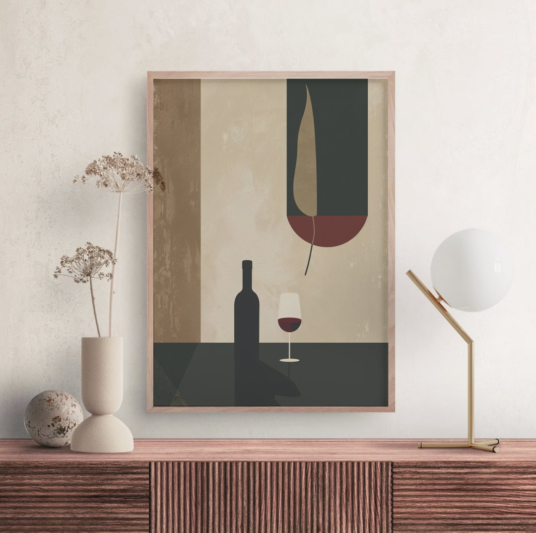 Poster Wanddeko Bottled Wine Printable Wall Art Instant Download JPG ...