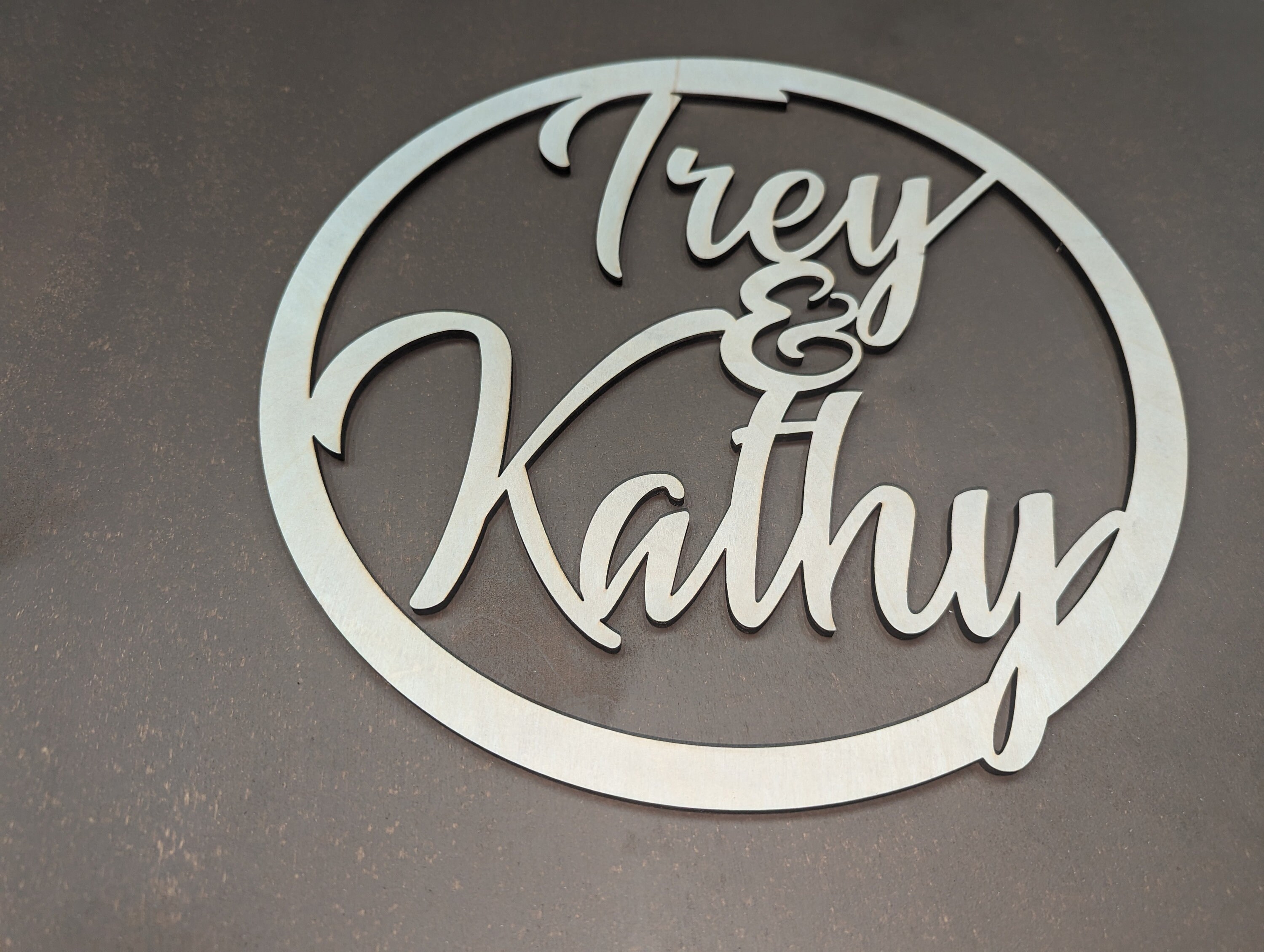 Custom Circle Name Sign Wedding Backdrop Couples Sign Large Custom Name ...