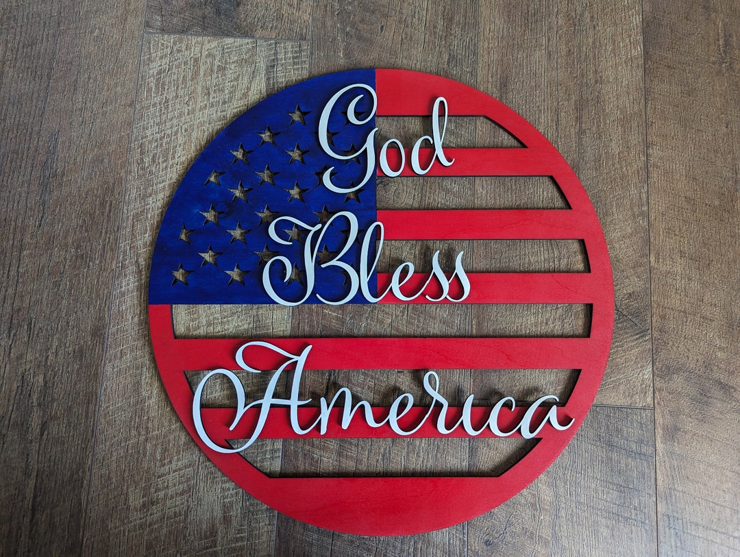 American Flag Sign, Patriot Pride, 4th of July Decor, Custom Flag Sign ...