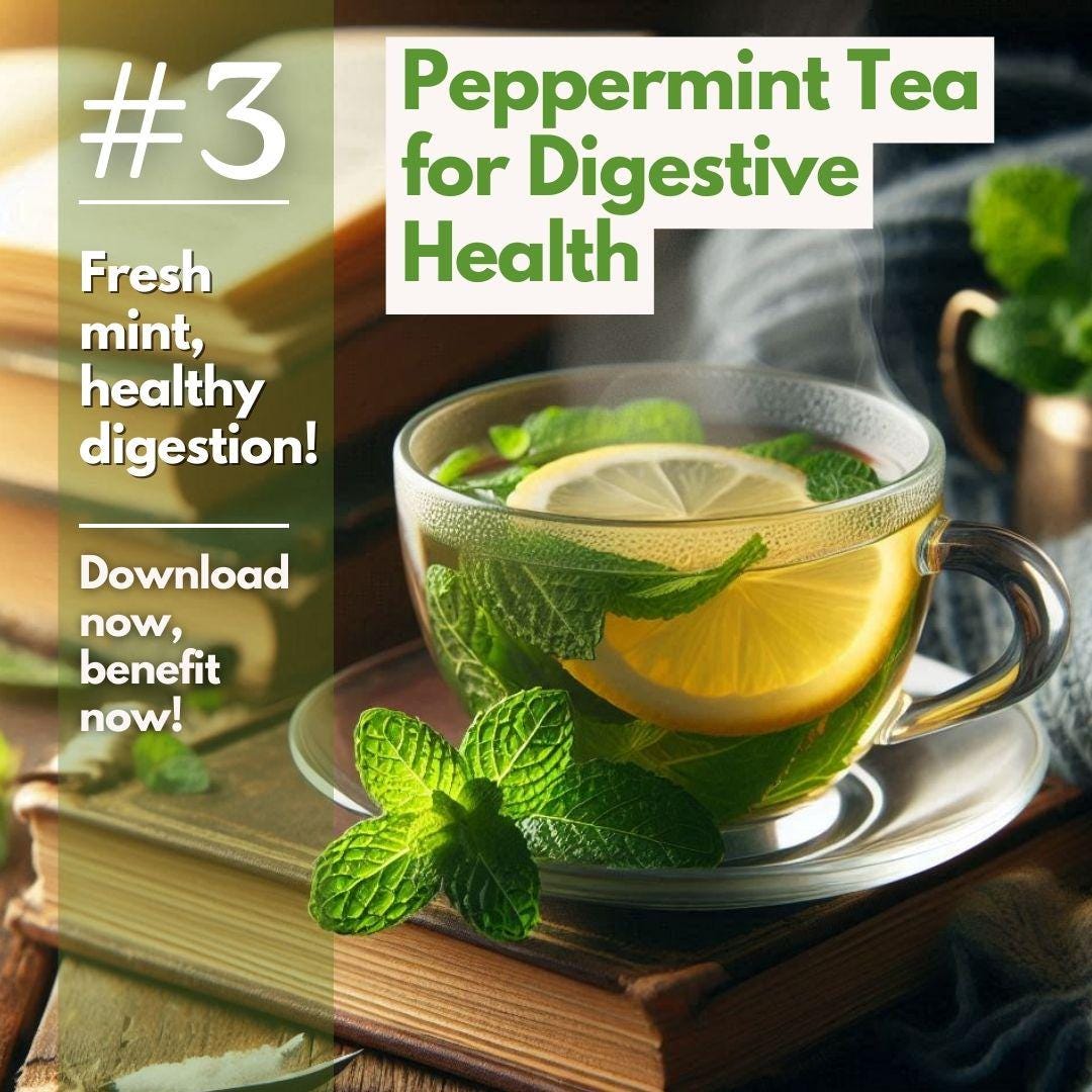 Calming Peppermint Tea Recipe | Digital Download - Etsy