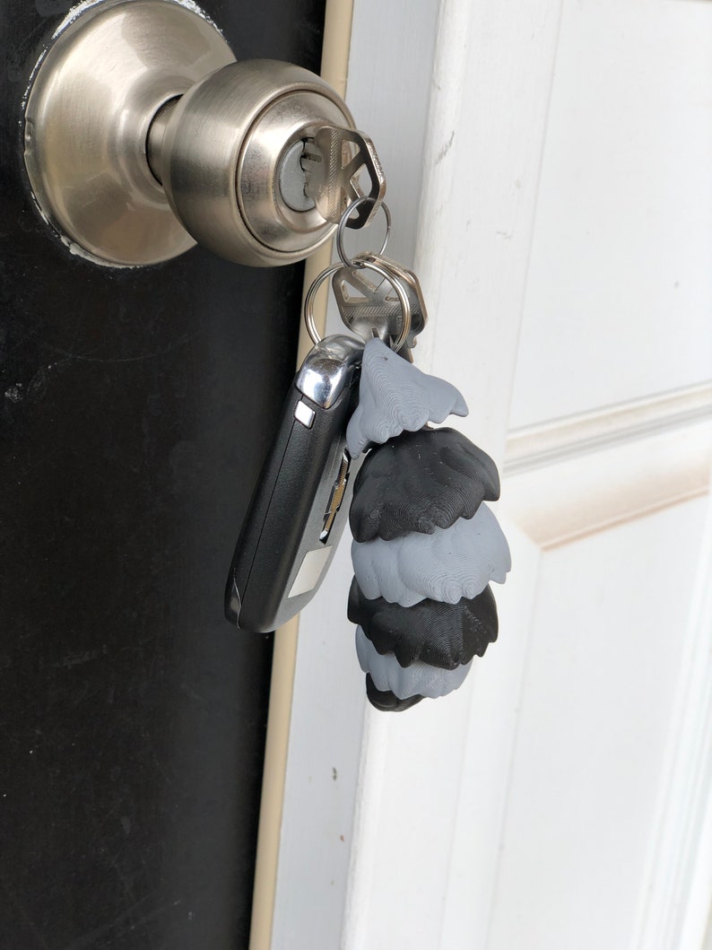 Flexi Factory 3D Printed Raccoon Tail Keychain - Etsy