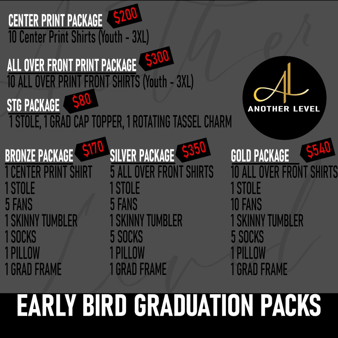EARLY BIRD Graduation Packs- Available Until April 5th - Etsy