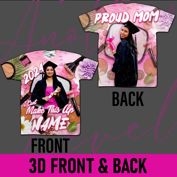 3D Graduation Shirt and Stole Bundle - Cosmetology Design - Etsy