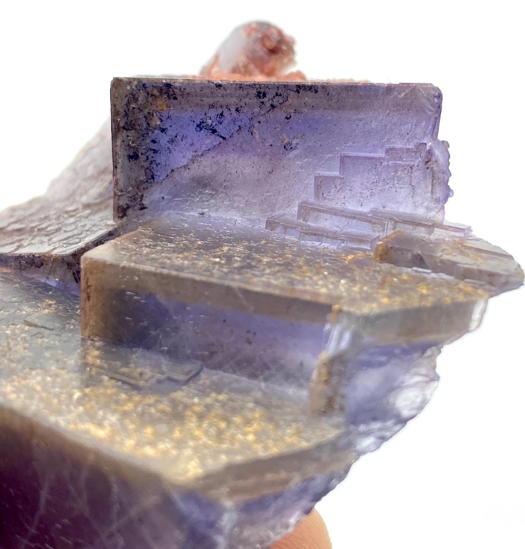 492 Carat Unique Natural Blue Line Phantom Cubic Fluorite Crystal ...