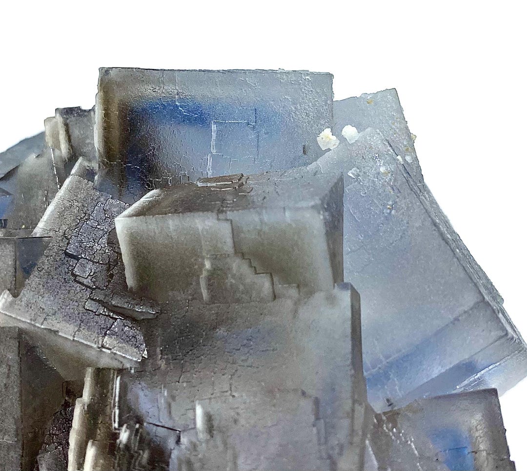 1420 Gram UNIQUE Sky Blue Line Phantom Cubic FLUORITE Specimen From ...